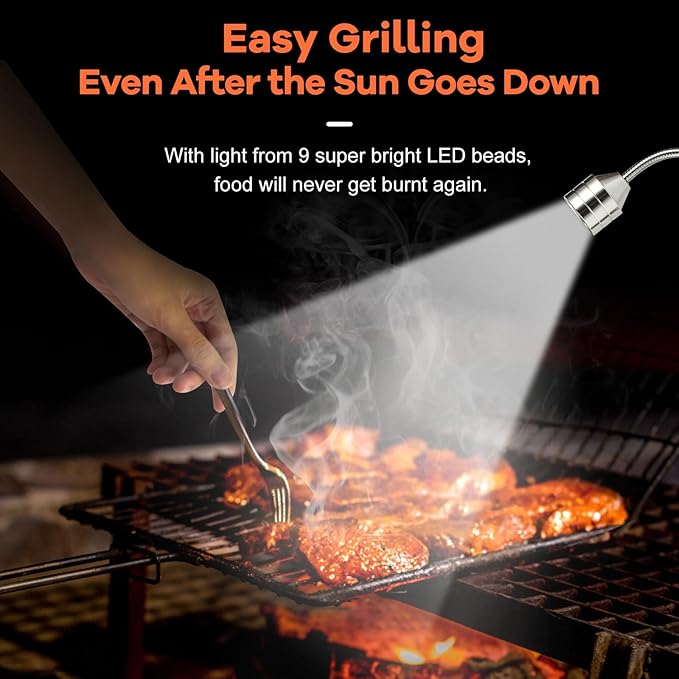 2 Pack Barbecue Grill Light Magnetic 360 Degree Adjustable BBQ Light W ...