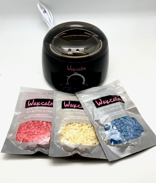 Waxcalm Smooth Skin Set - Waxing Machine with 3 Scented Wax Bean Bags ...