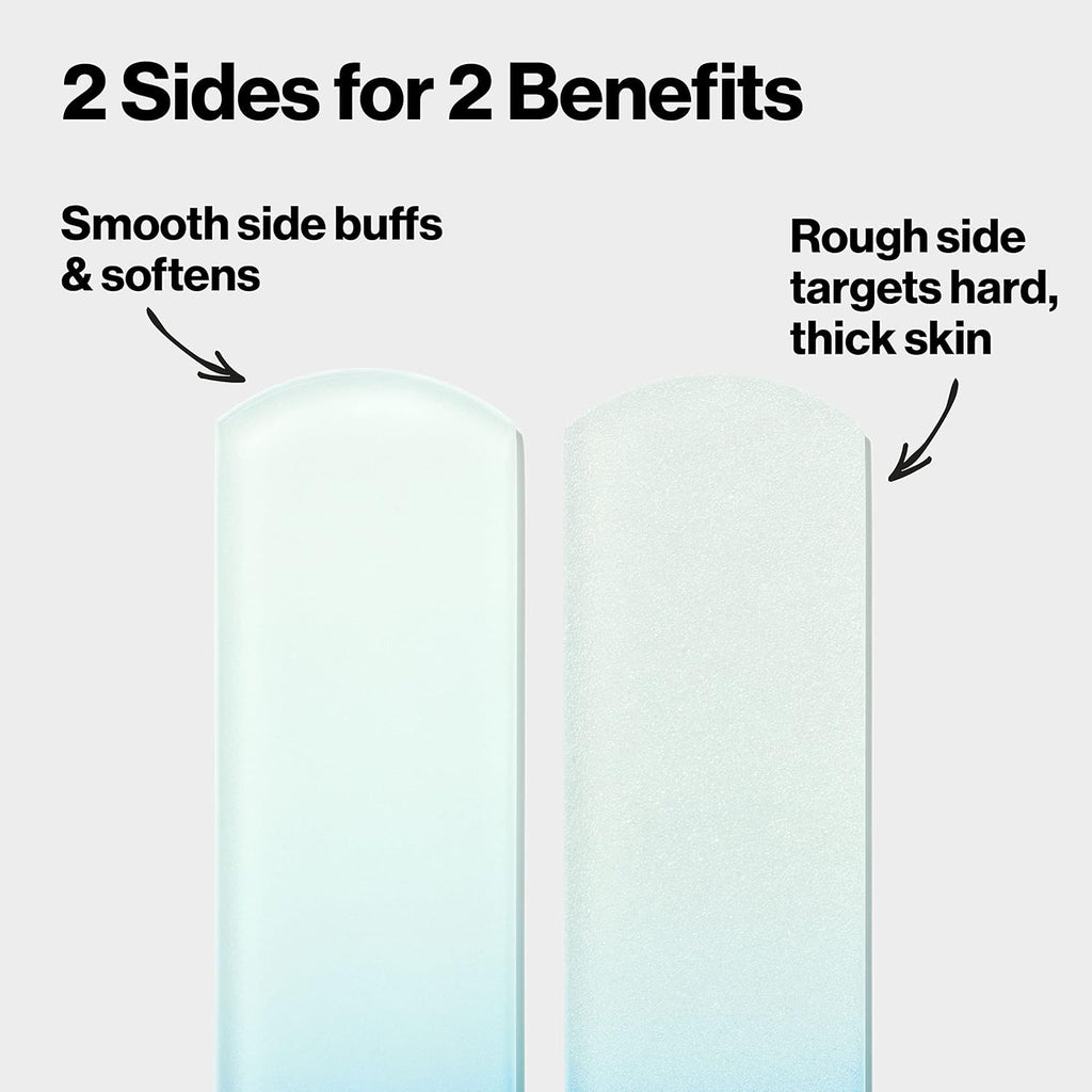 Revlon Bacteria Shield 2-in-1 Glass Foot Buffer for Callus Removal ...