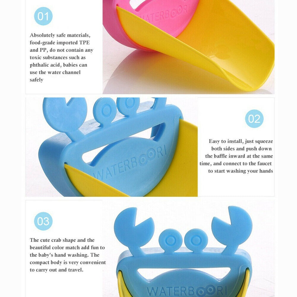 (2 Pack) Water Faucet Sink Handle Extender for Children, Blue & Yellow ...